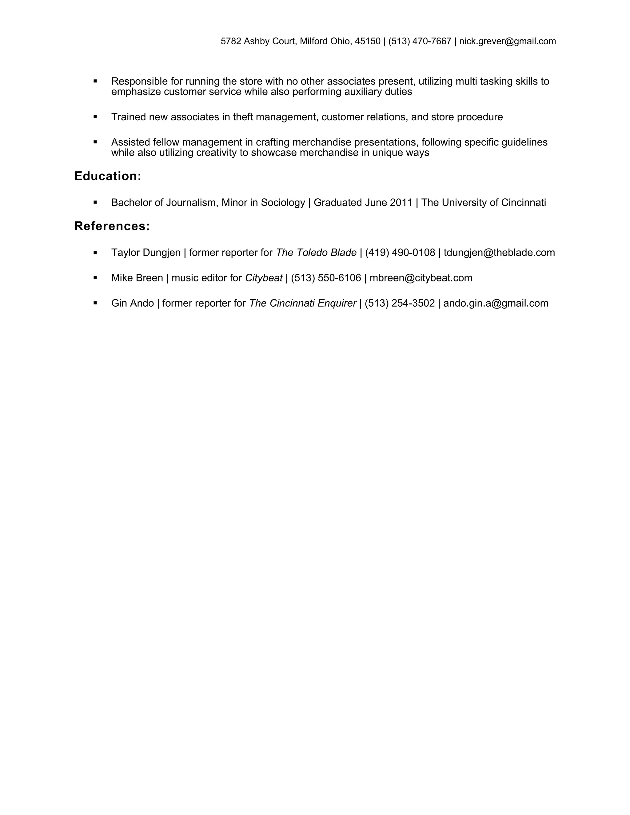 Grever resume | DOC
