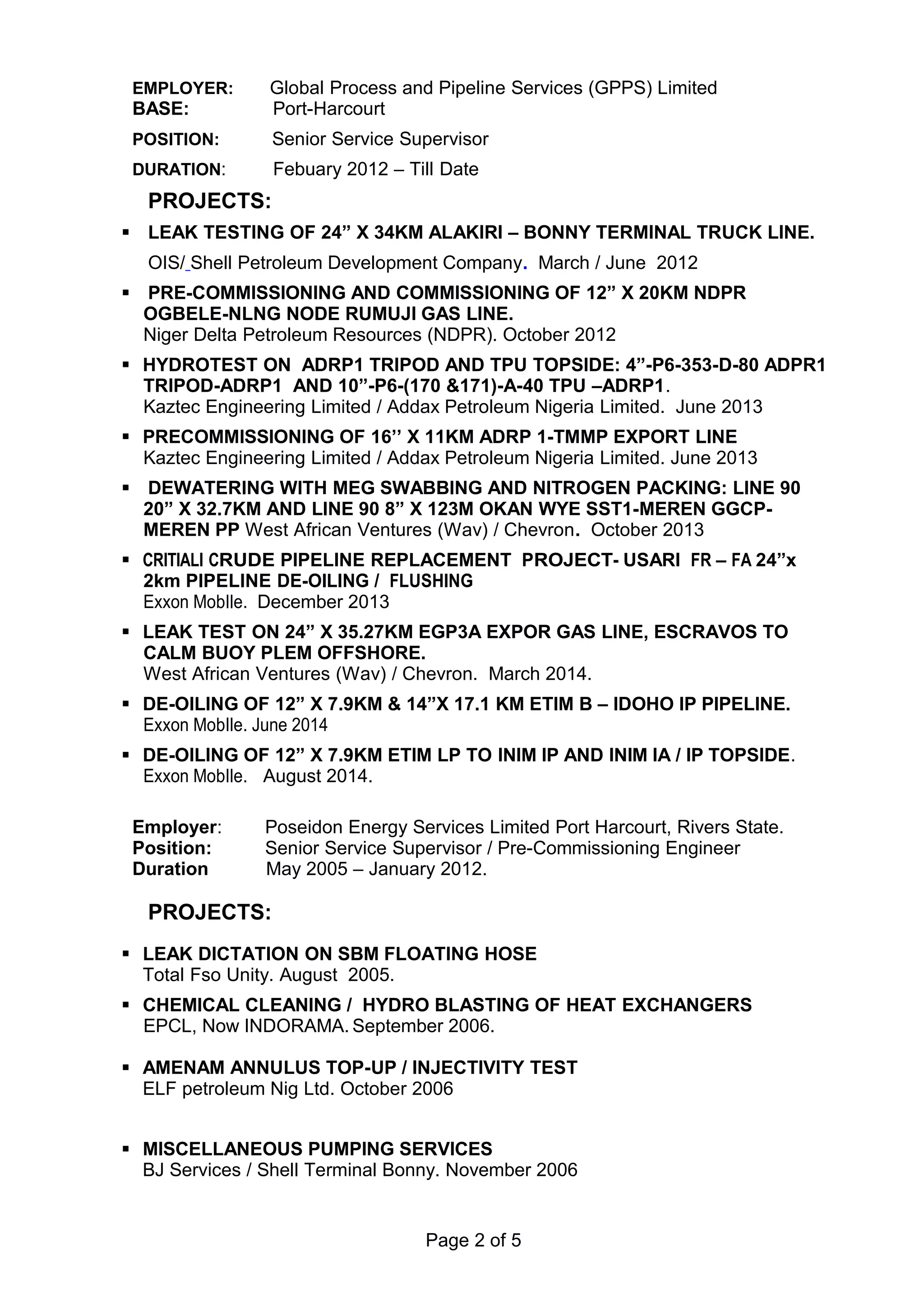 Damian new CV | DOC