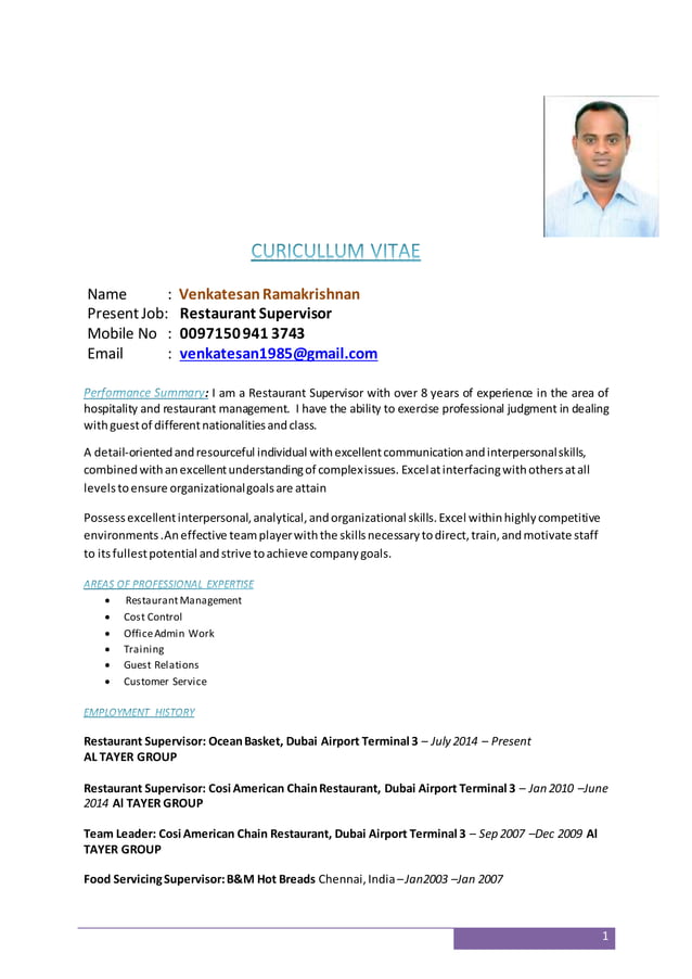 Venkat CV 2017 new | PDF