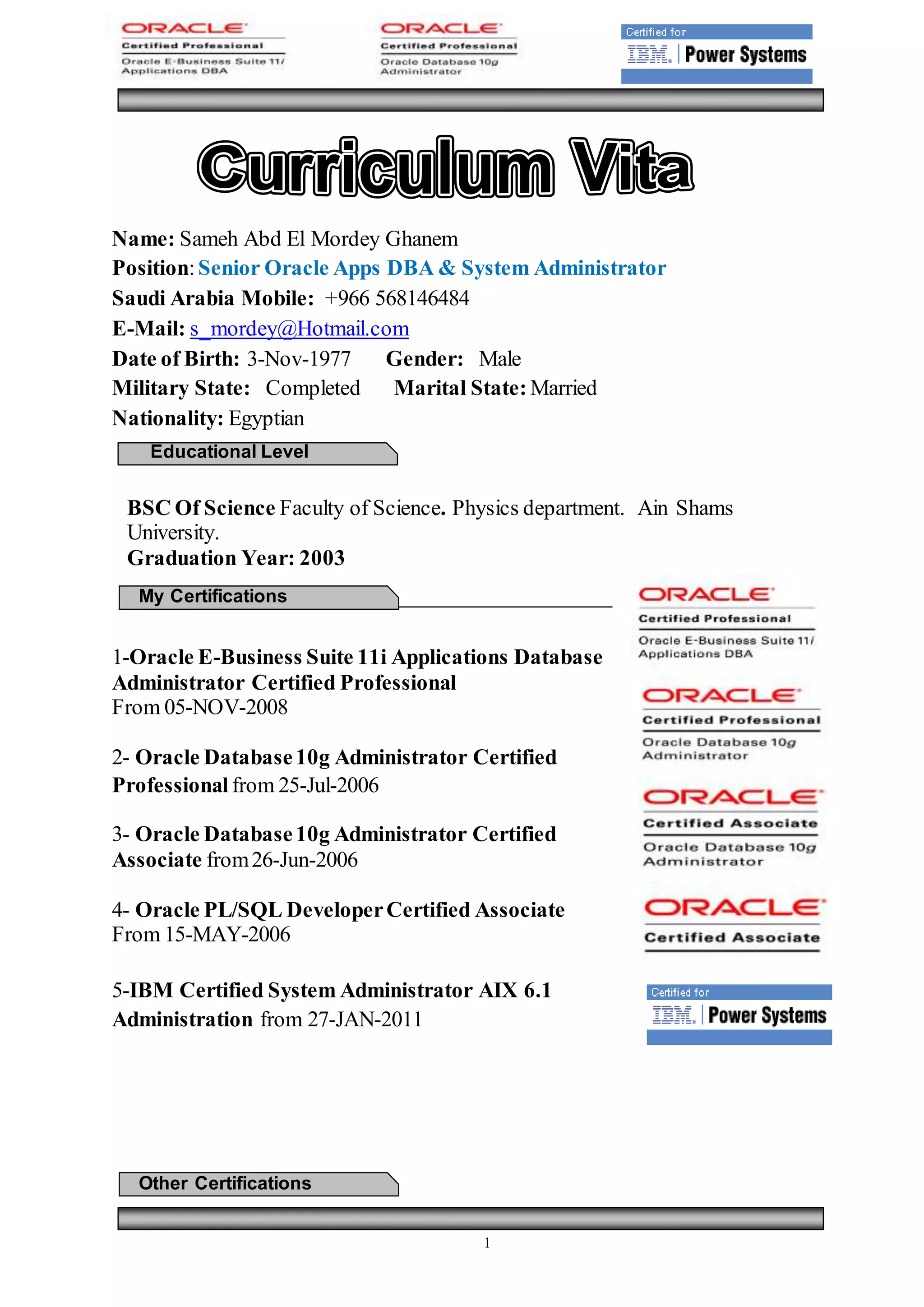 SAMEH CV apps dba | DOCX