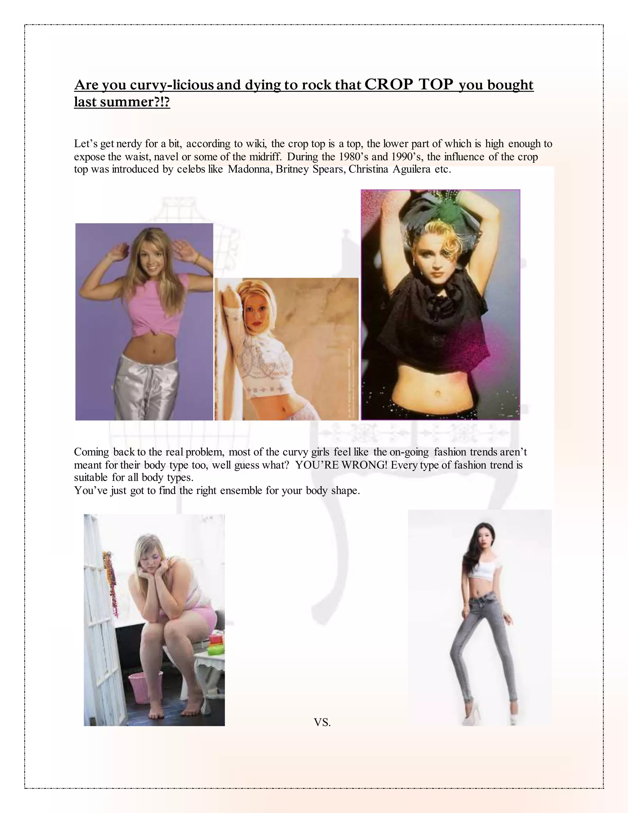 Body Types- Crop Top | DOCX