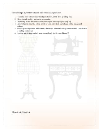 Body Types- Crop Top | DOCX