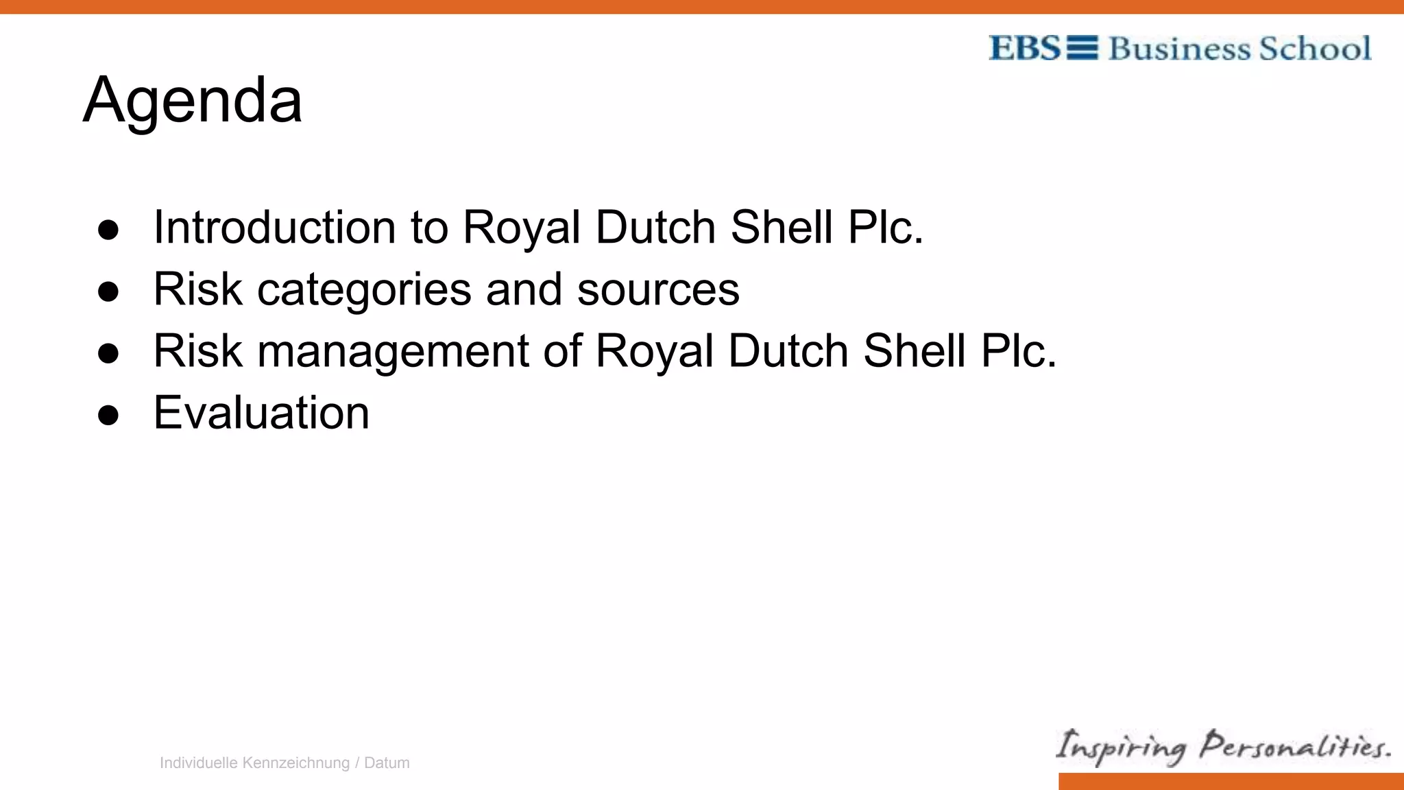 Risk Management @ Royal Dutch Shell Plc. | PPTX