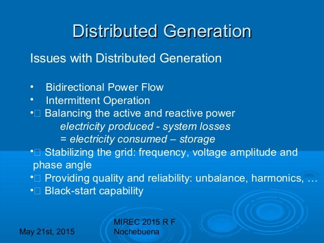 Distributed Generation