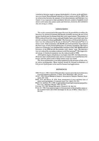 Bitterness in Fish Protein Hydrolysates and Methods for Removal | PDF ...