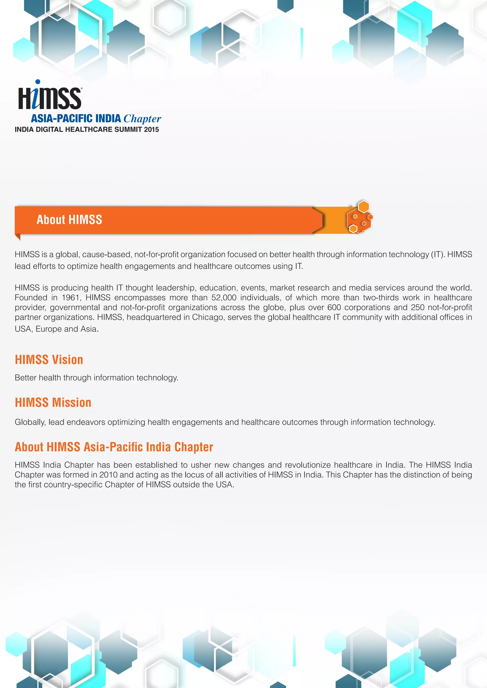 HIMSS Asia-Pacific India Chapter__PreConf-Brochure 2 | PDF | Health Insurance | Insurance