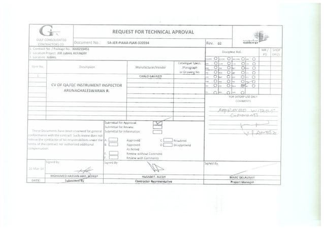 Satorp Approval | PDF