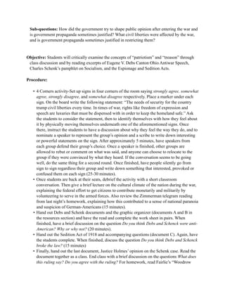 WWI Unit Plan (LinkedIn) | PDF