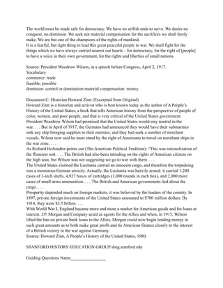 WWI Unit Plan (LinkedIn) | PDF