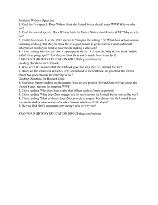 WWI Unit Plan (LinkedIn) | PDF