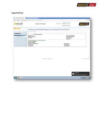 Aptech HR Test | PDF