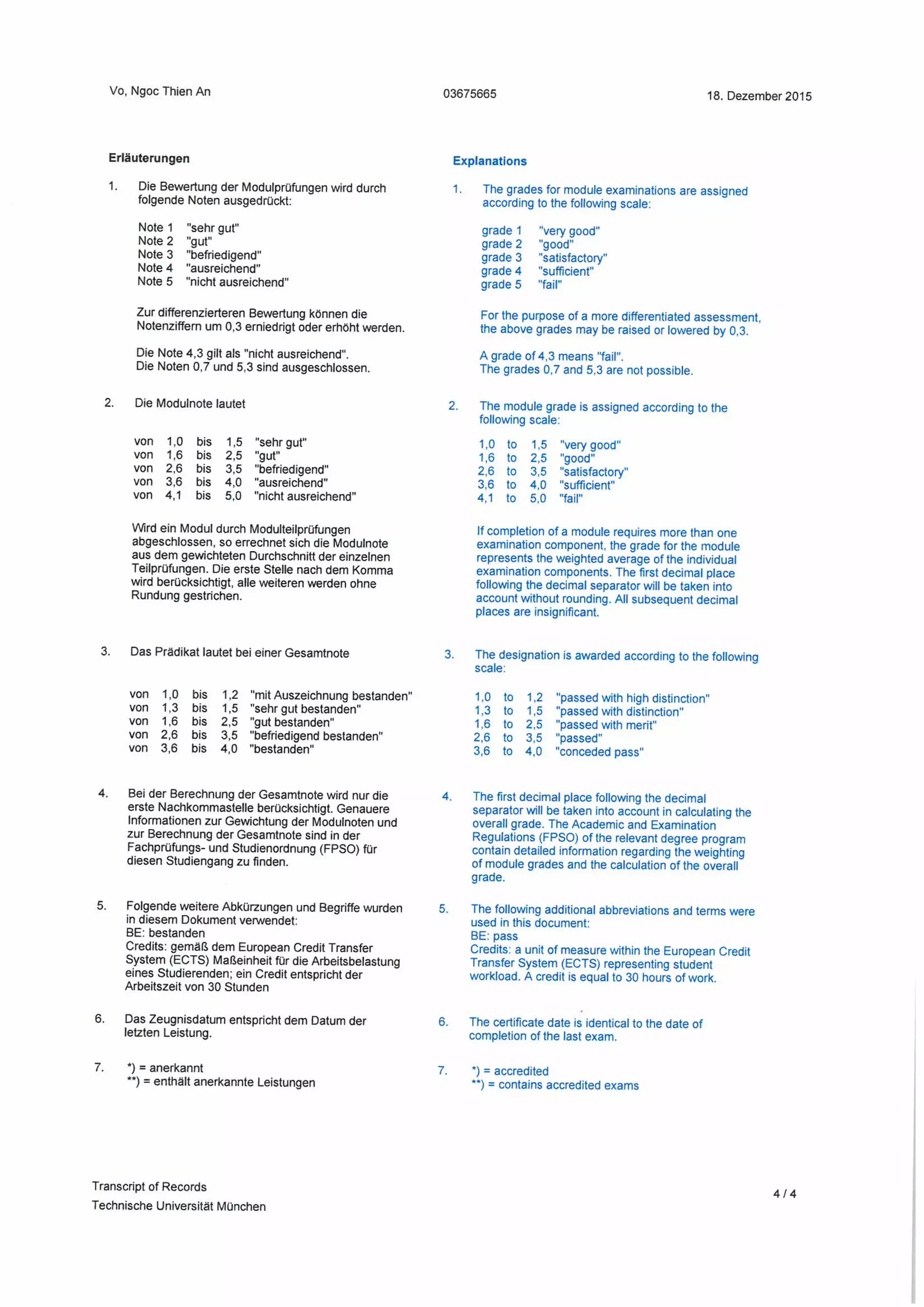TUM Transcript | PDF