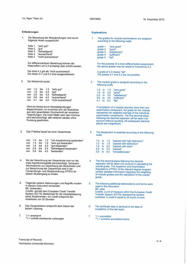 TUM Transcript | PDF