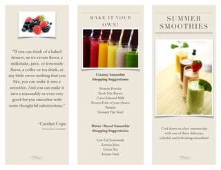 Smoothie Handout | PPT