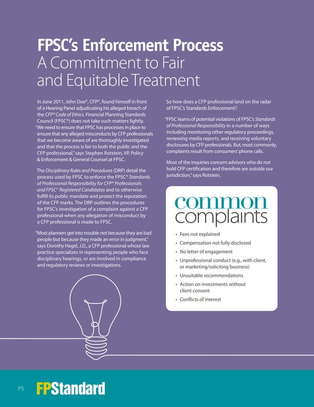 FP_Standard_-_November_2012 | PDF | Financial Planning | Personal Finance