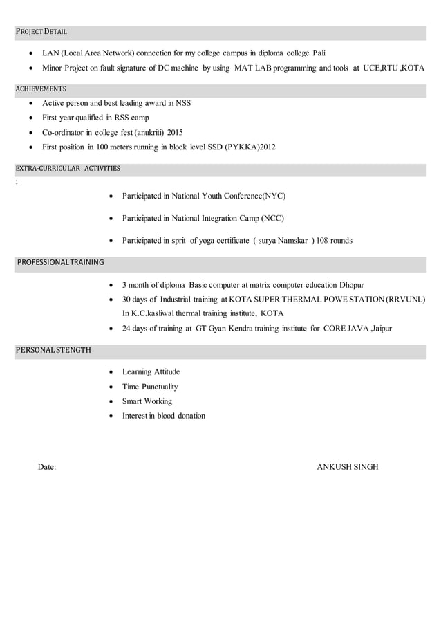 ankush parmar resume 2015 | DOCX
