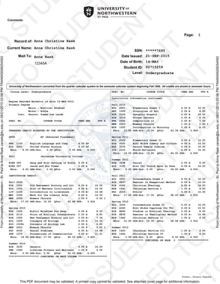 AnnaRaskUNWSPOfficialTranscript | PDF | Undergraduate Education ...