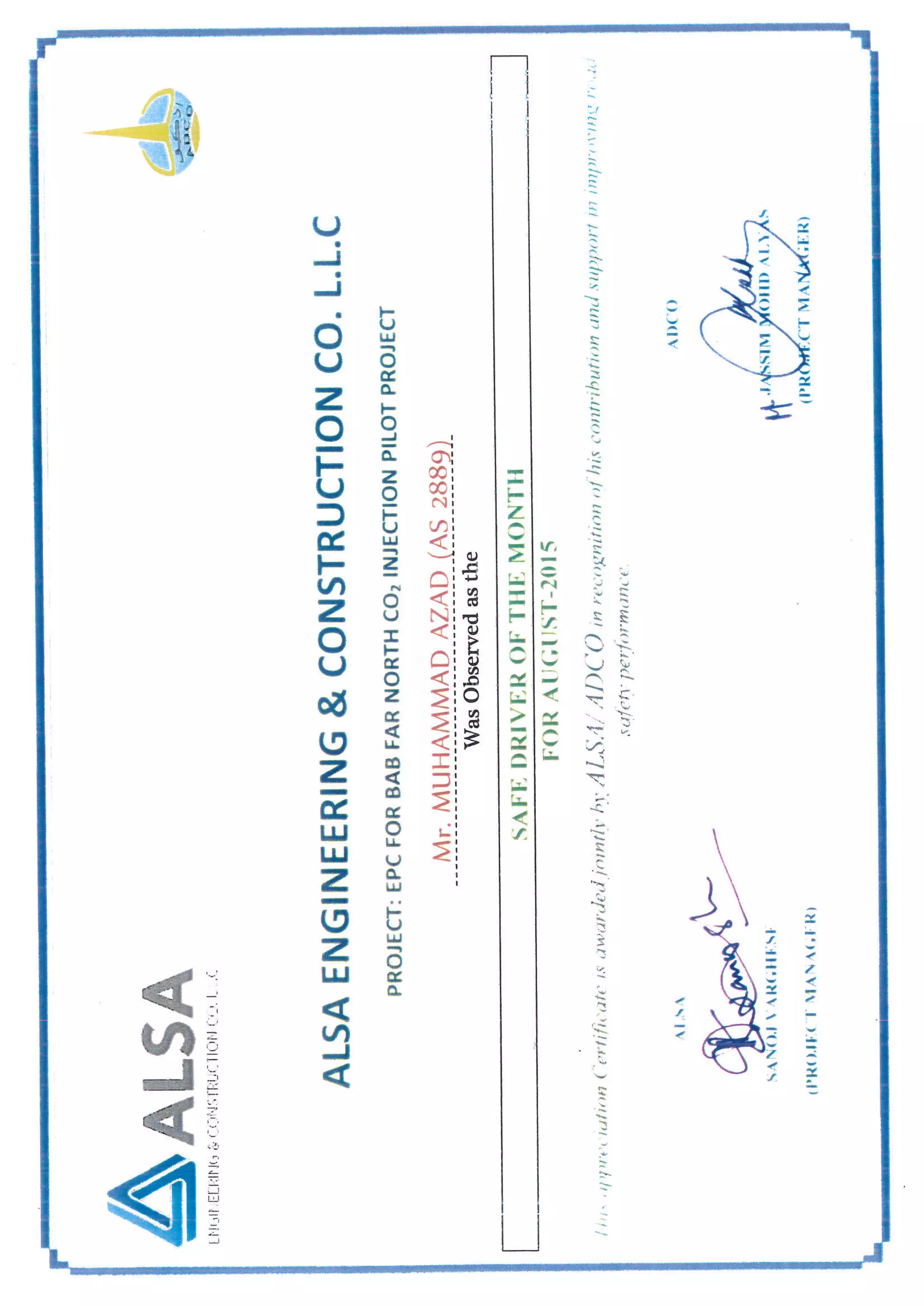 SAFE DRIVER OF THE MONTH CERTIFICATE | PDF | Certified Pre-Owned Cars ...