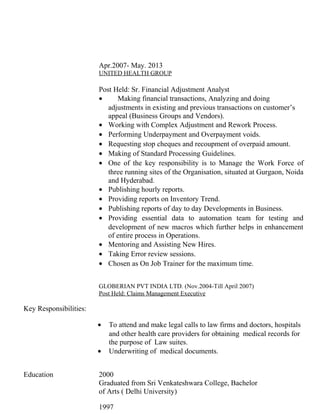 sanjeev resume updated | DOC