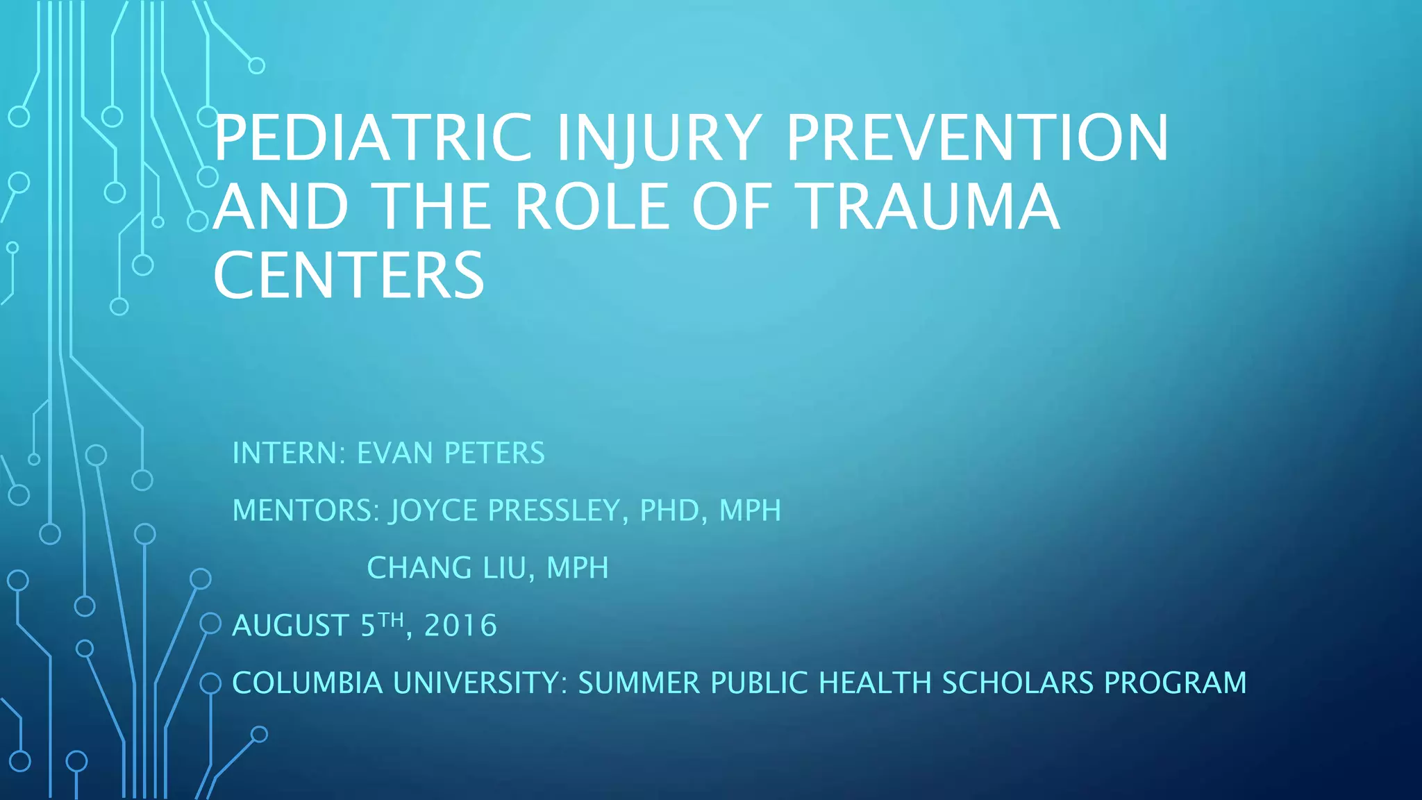 Pediatric Injury Prevention and the role of trauma centers | PPTX