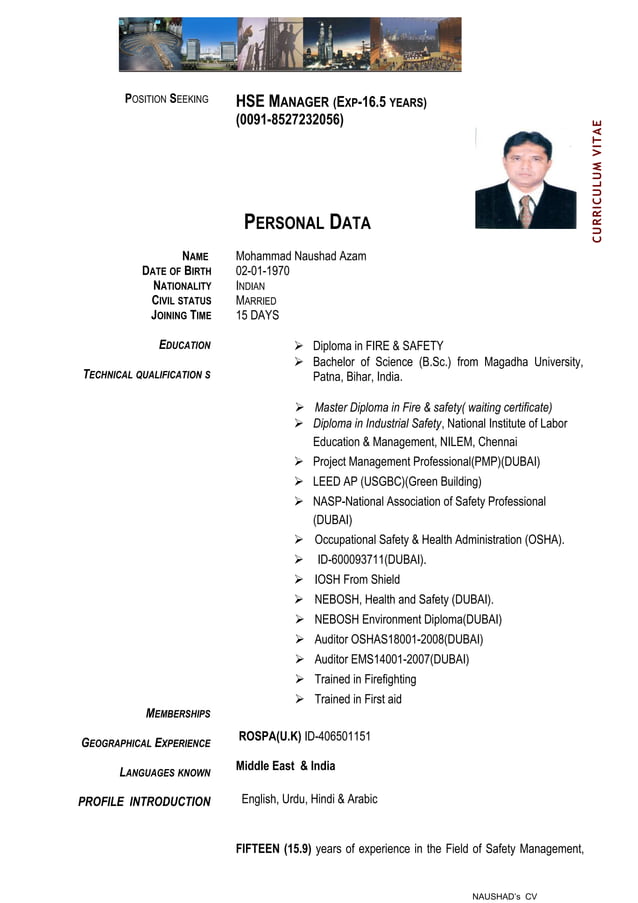 Naushad Azam-Resume | PDF