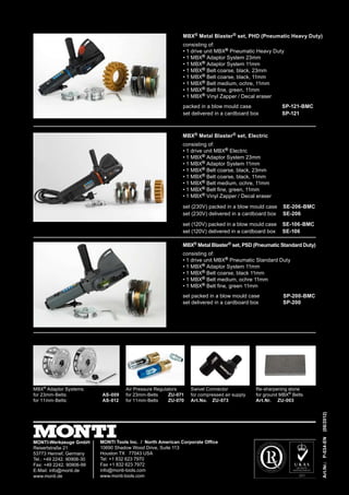 MONTI MBX® Metal Blaster - Product Brochure P-034-EN | PDF