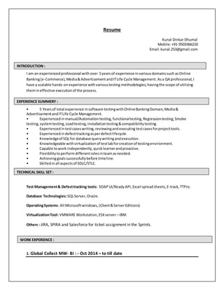 Kunal Resume for companies | DOCX