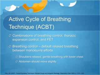 Airway Clearance Techniques in Chronic Lung Disease | PPTX