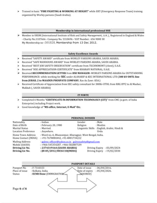HSE ABDUL GULREZ AKHTAR CV | DOC