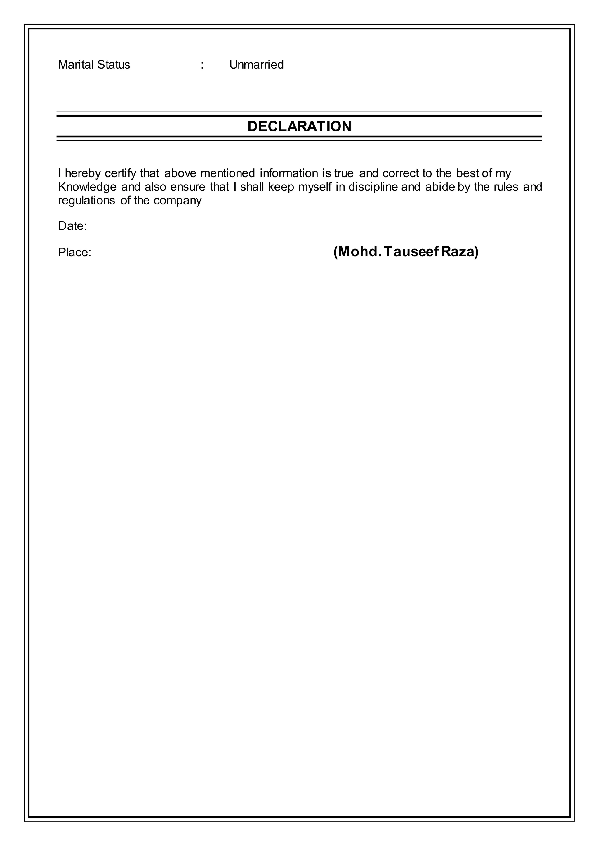 CV (Tauseef Raza) | DOCX