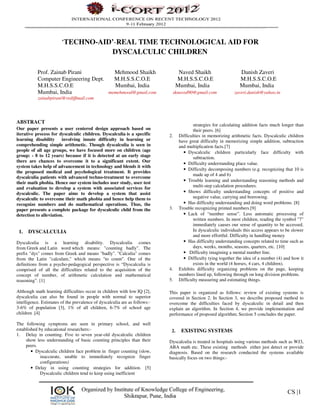 technical paper presentation for international conference ICORT | PDF