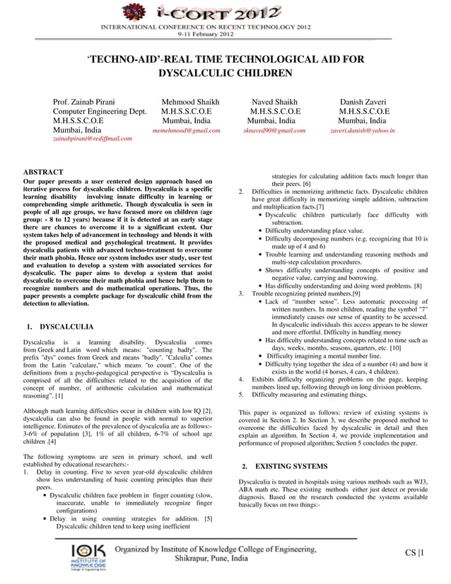 technical paper presentation for international conference ICORT | PDF