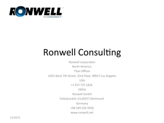Ronwell Consulting_13102015 | PDF