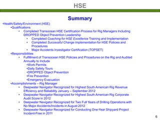 Overview of Experience Presentation | PPT