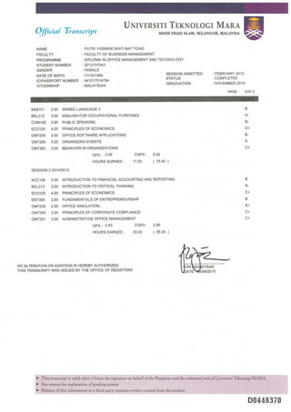 UITM CERTS | PDF