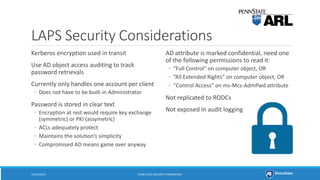 PSU Security Conference 2015 - LAPS Presentation | PDF