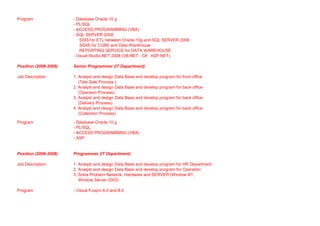Anuched_CV2016 | PDF | Databases | Computer Software and Applications