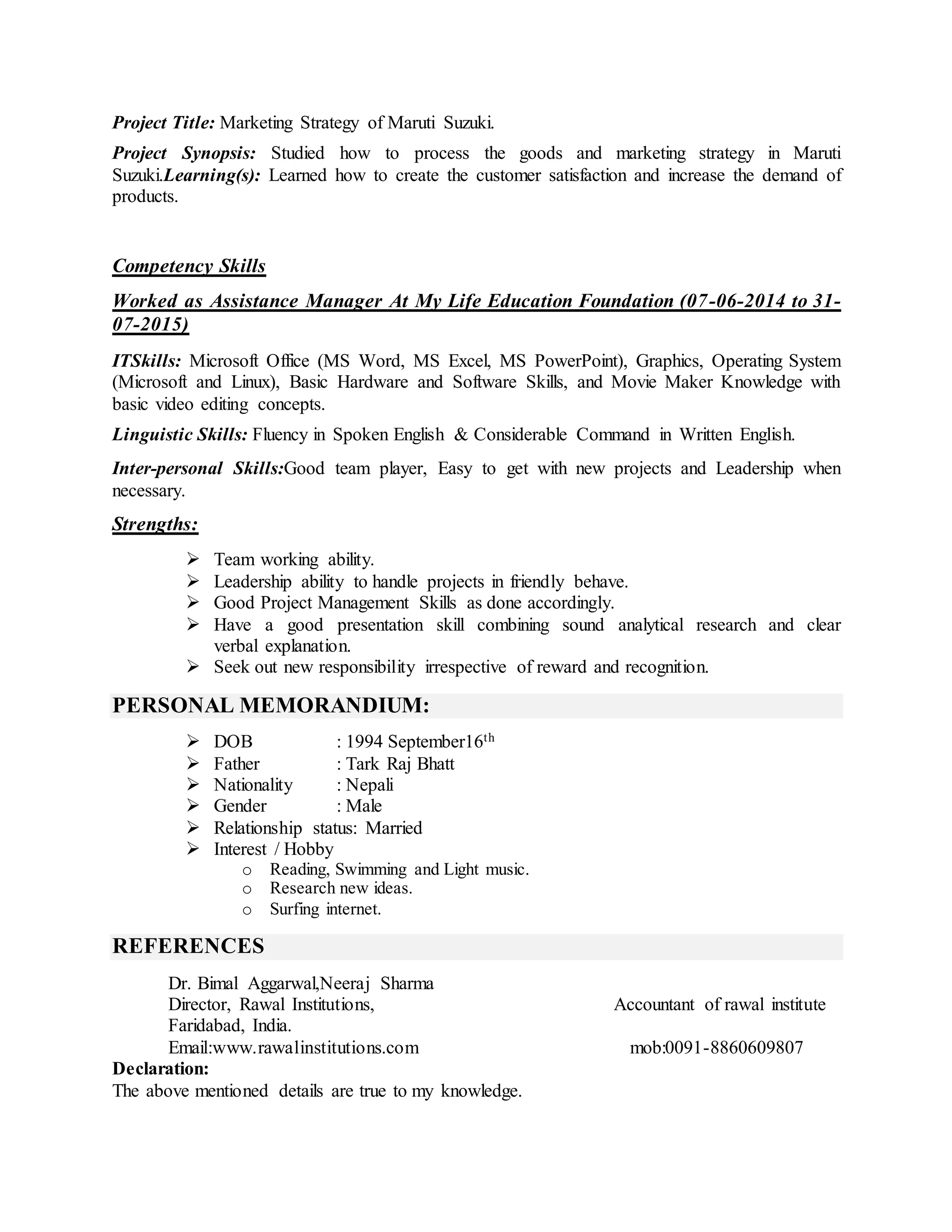 my_cv[1] | DOCX | Business | Business and Finance