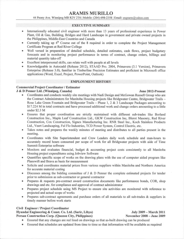 Aramis Murillo - RESUME | PDF