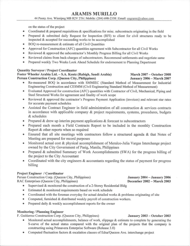 Aramis Murillo - RESUME | PDF