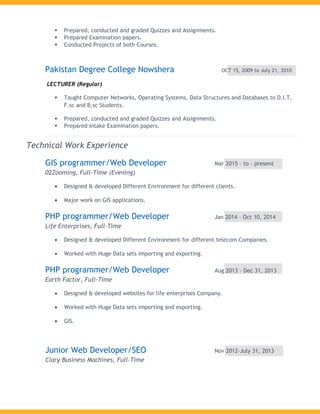 Umer Farooq CV | DOC