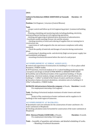 CV NDJOCK yannick adonis english | PDF
