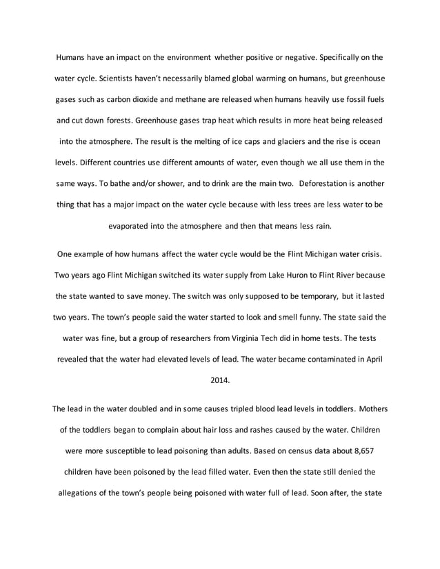 HOW HUMANS AFFECT THE ENVIRONMENT-Markeyla Robinson | PDF