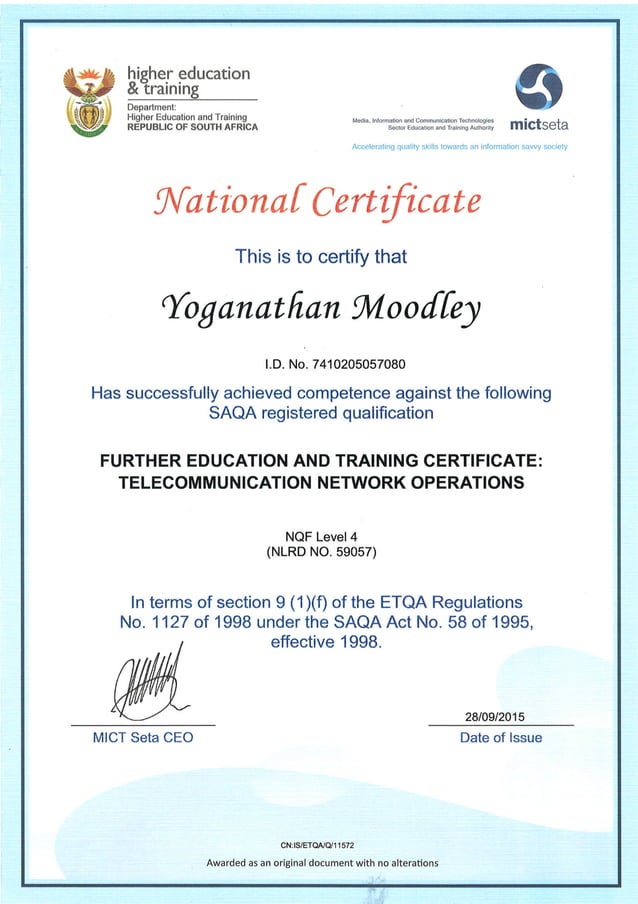 National Certificate Telecommunication Network Operations | PDF