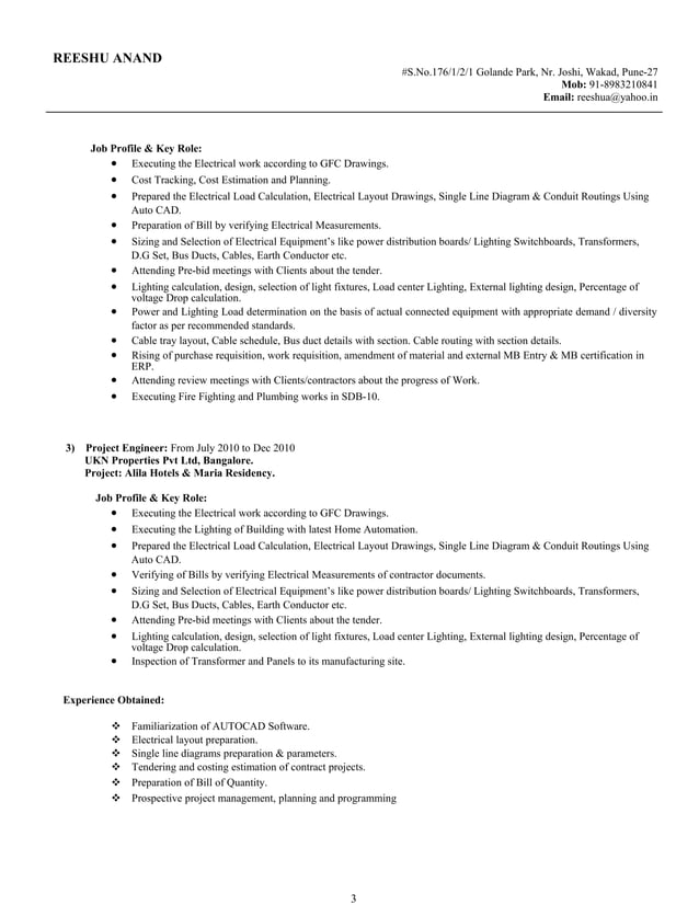 reeshu_updated resume | DOC | Civil Engineering Industry | Industries