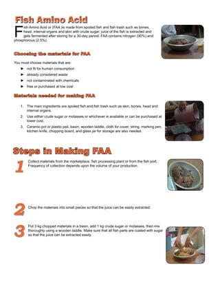 Organic Fertilizer 1 | Fish Amino Acid | PDF