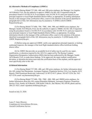 FAA - EMERGENCY AIRWORTHINESS DIRECTIVE (B737 Classic & NG) | PDF