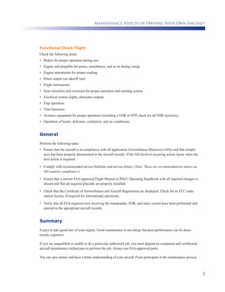 Maintenance Aspects of Owning your own aircraft. FAA P-8740-15 | PDF ...