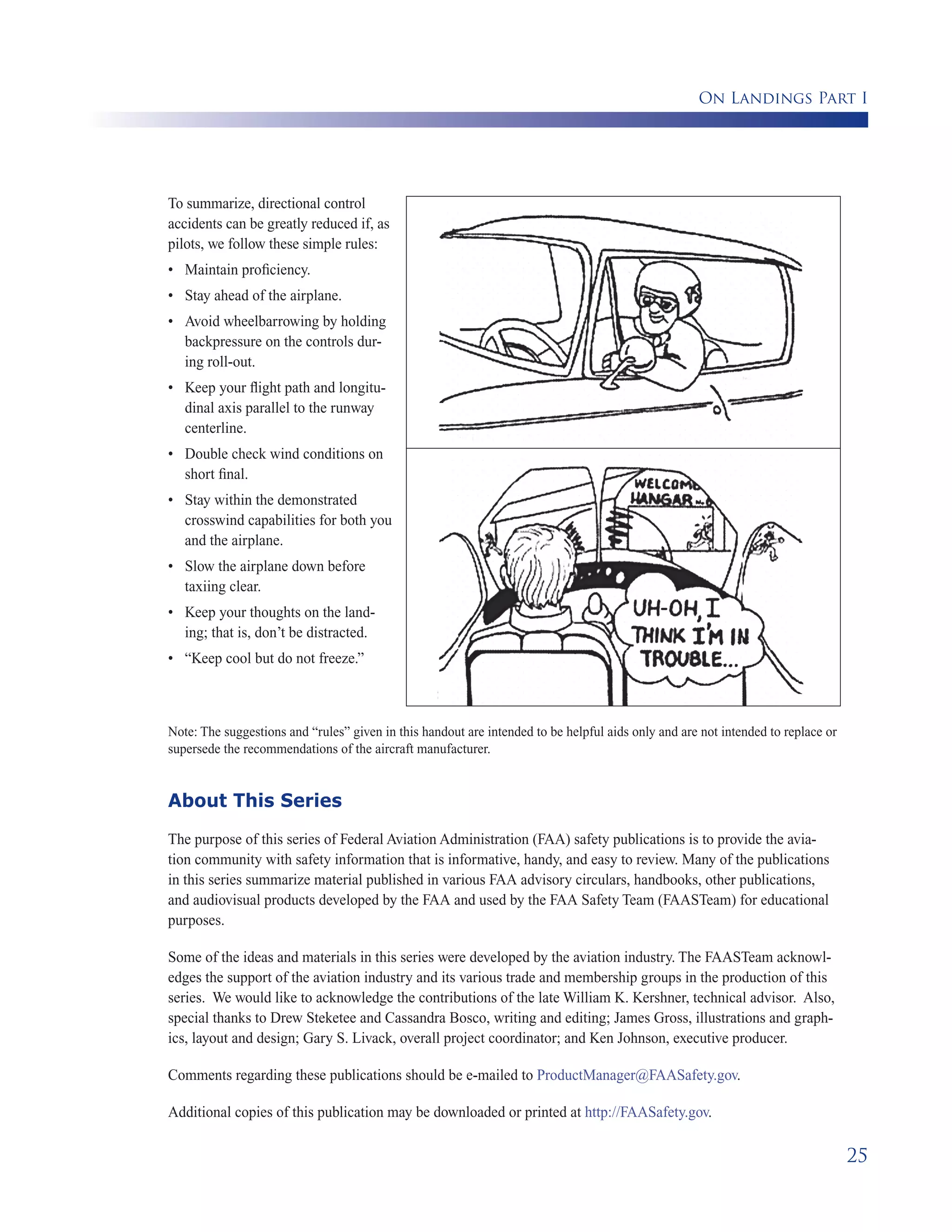 On Landings Part I FAA P-8740-48. | PDF