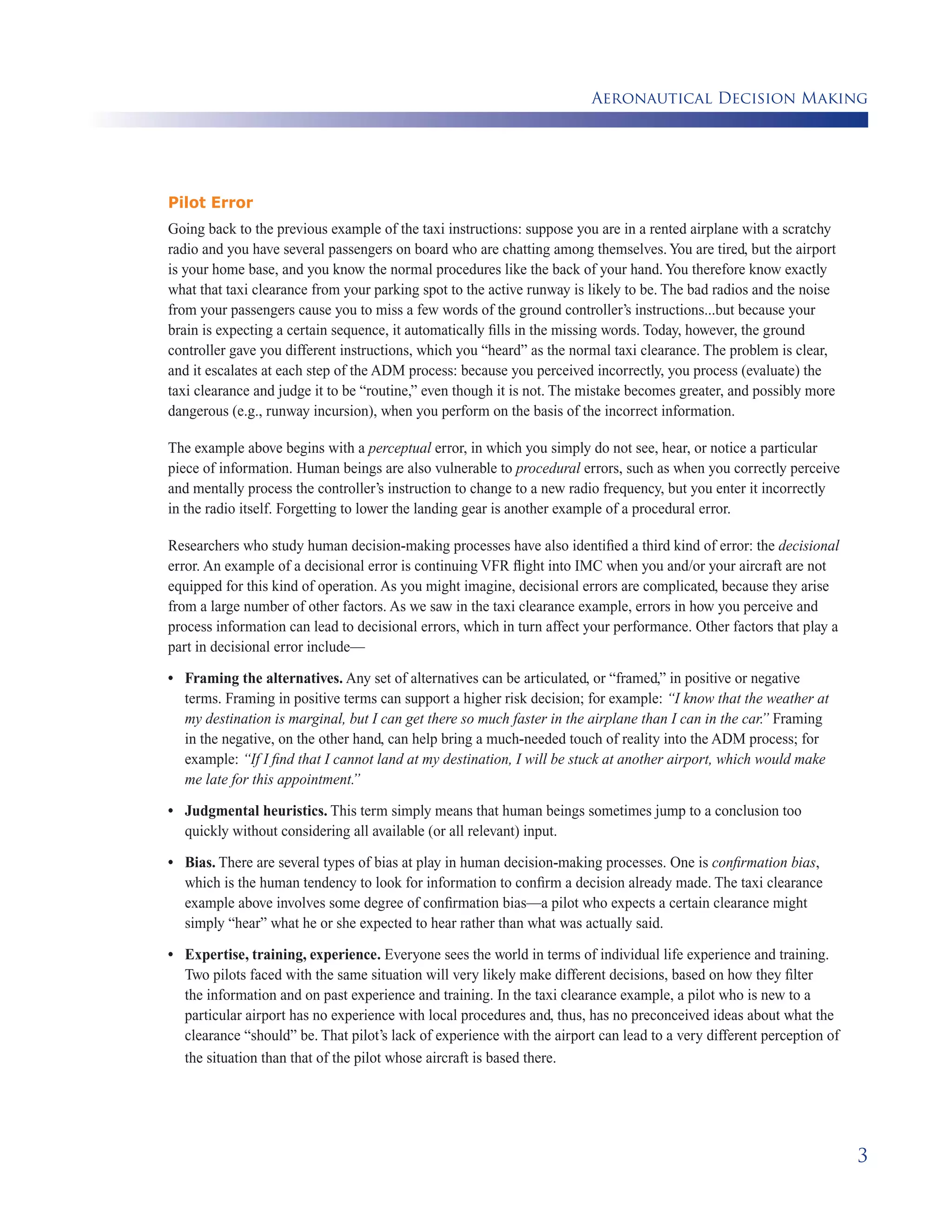 Aeronautical Decision Making FAA P-8740-69 | PDF